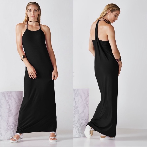 Fabletics | Dresses | Fabletics Black Neema Maxi Dress | Poshmark